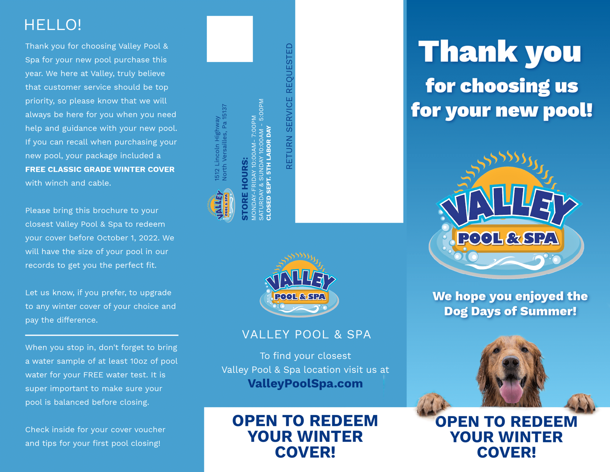 Winter Cover Voucher - Valley Pool & Spa